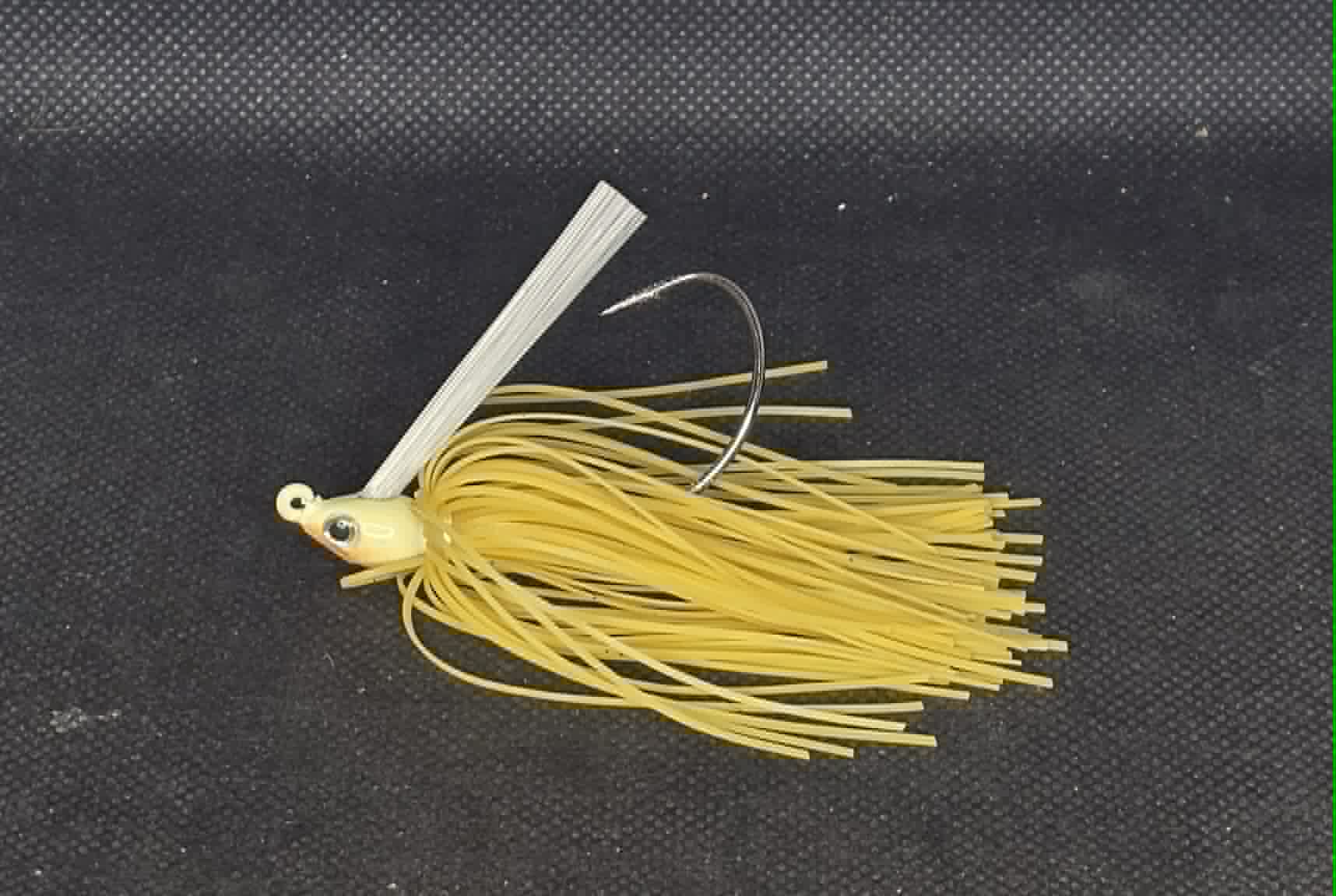 1/4oz. Swim Jig Tied in Bone – Conklin's Custom Baits